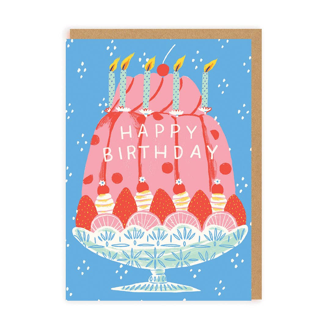 Ohh Deer Biglietto di Auguri - Birthday Trifle Cake Greeting Card ...